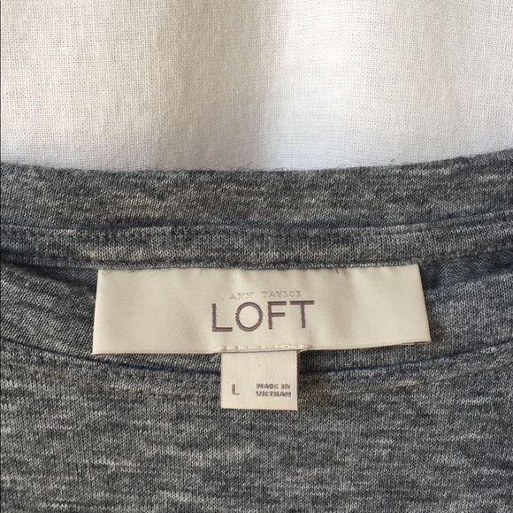 LOFT | Tops | Loft Top With Black Lace Trim | Poshmark